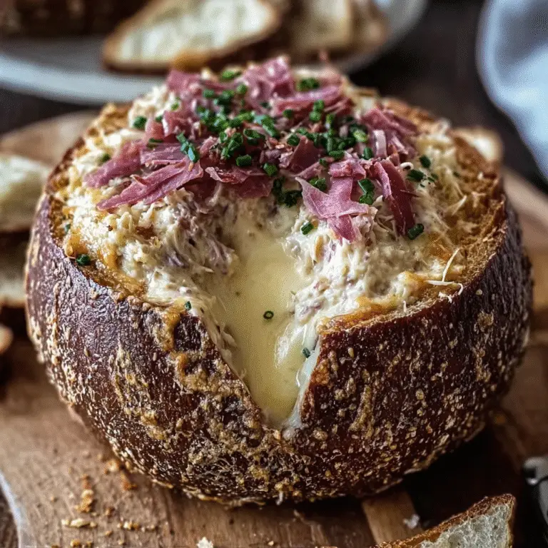 Reuben Dip in a Rye Bread Bowl: A Comfort-Food Classic with a Cheesy ...